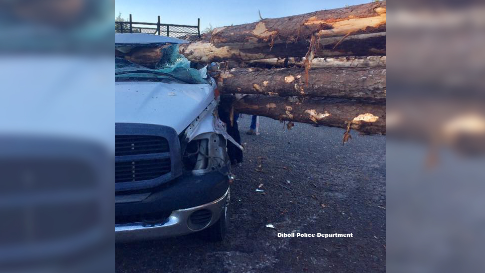 ETX driver survives harrowing wreck involving logging truck | cbs19.tv