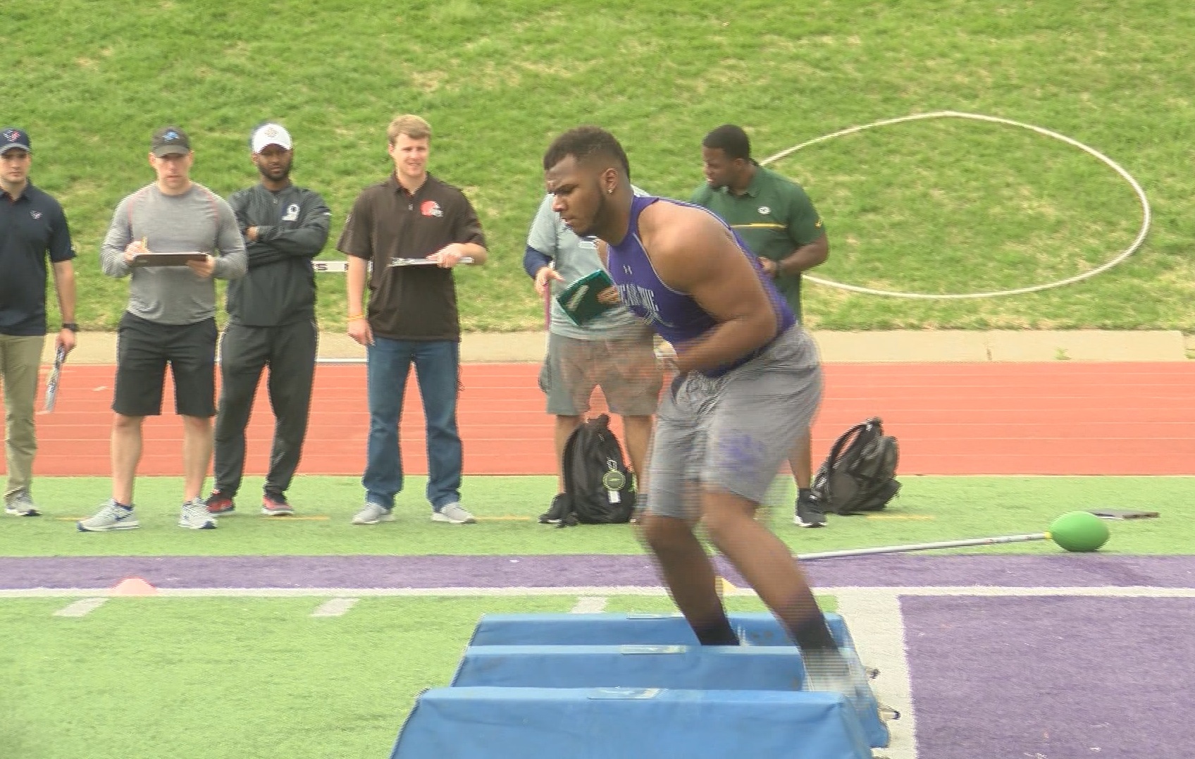 cbs19.tv | SFA football players take part in Pro Day